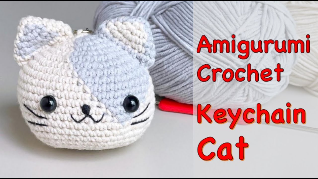 Amigurumi Crochet Tutorial Keychain Cat Kitty Cute Animal Easy Crochet ...
