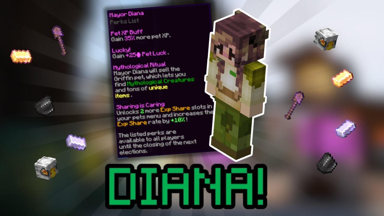 Playing the Diana Event in Hypixel Skyblock! - YouTube