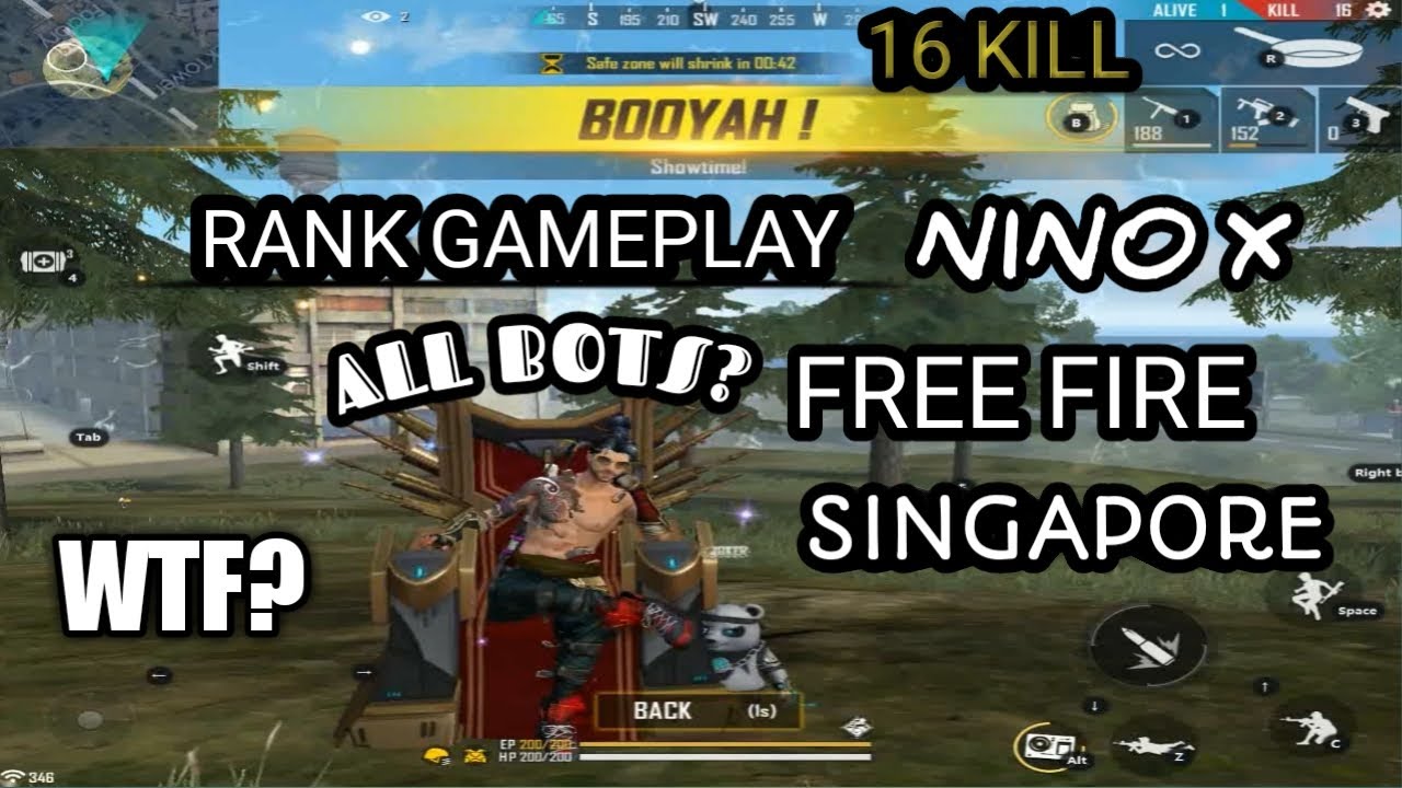 FREE FIRE || SEASON 13 || RANK GAME PLAY || NINO- X || PC LDPLAYER ...