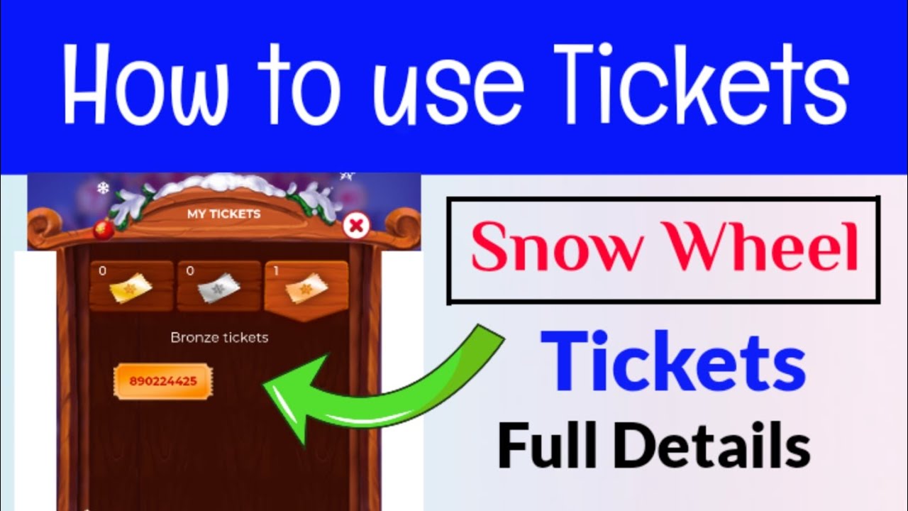 Snow Wheel Spin Tickets - YouTube