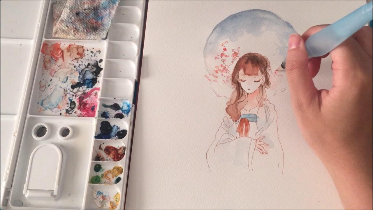 【Watercolor】 Speedpainting - YouTube