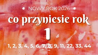 Co przyniesie rok 1 | Nowy rok Numerologiczny 2026 | dla 1, 2, 3, 4, 5, 6, 7, 8, 9, 11, 22, 33, 44