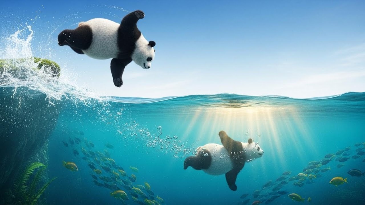 70 Animals Cliff Dive | Backflip, Corkscrew & Underwater Stunts | AI ...