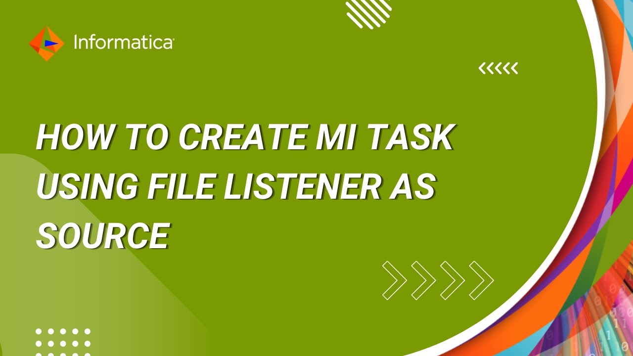 How to Create MI Task using File Listener as Source - YouTube