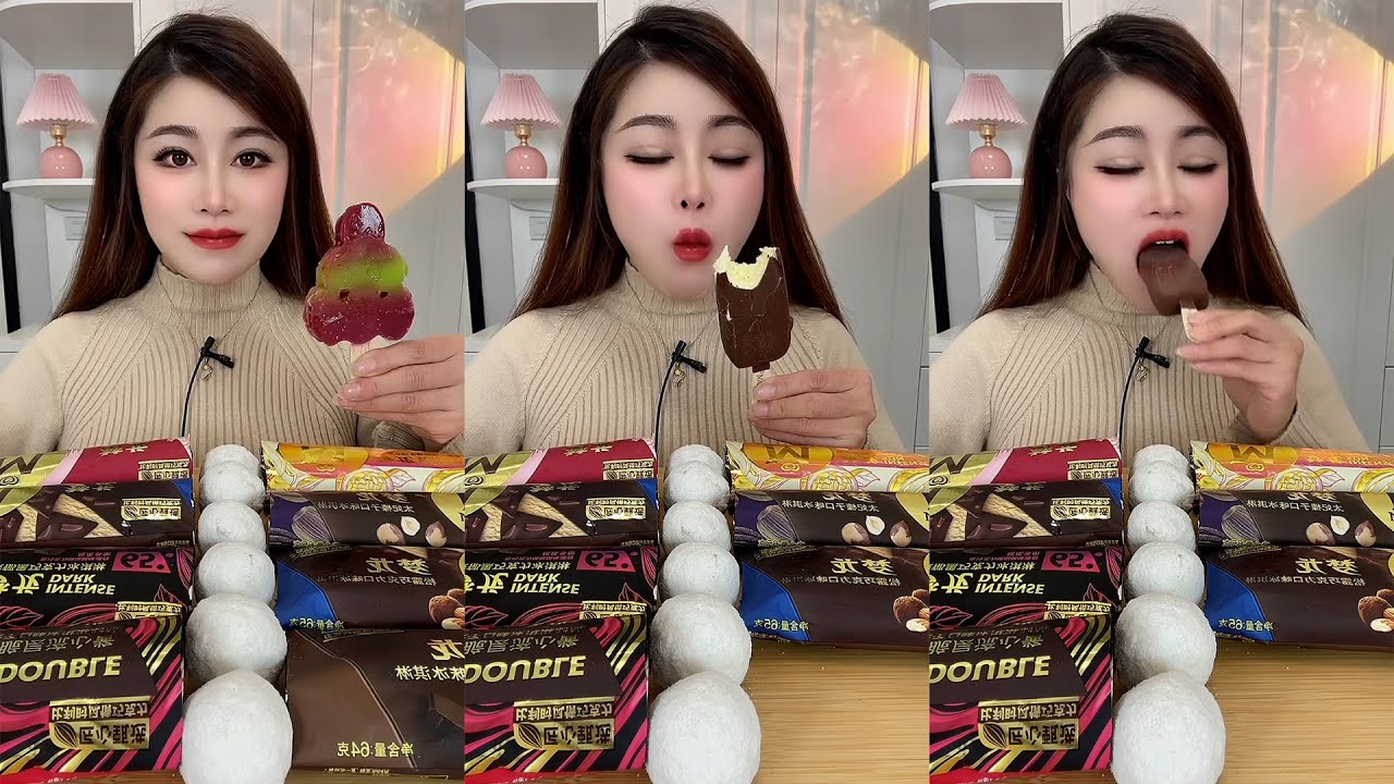 mukbang Sweet ASMR 🥶🥶 Cool SATISFYING Eating Show - YouTube
