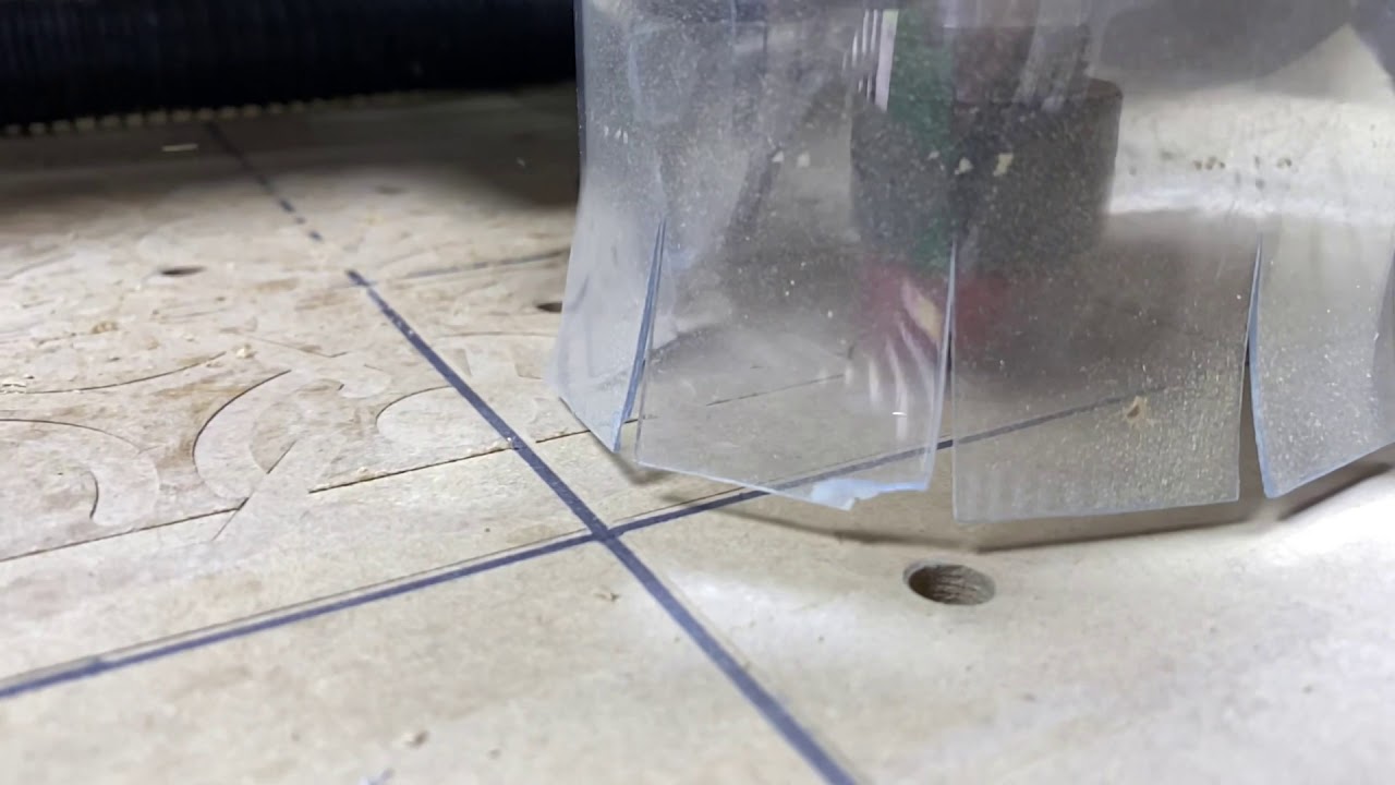 Spoilboard surfacing slow motion - YouTube