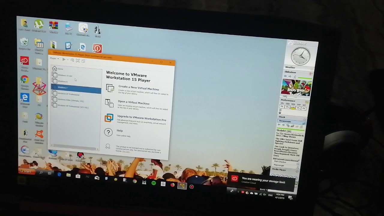 Windows 7 both startup with Acer Aspire One & Acer Nitro 5 (VMware ...