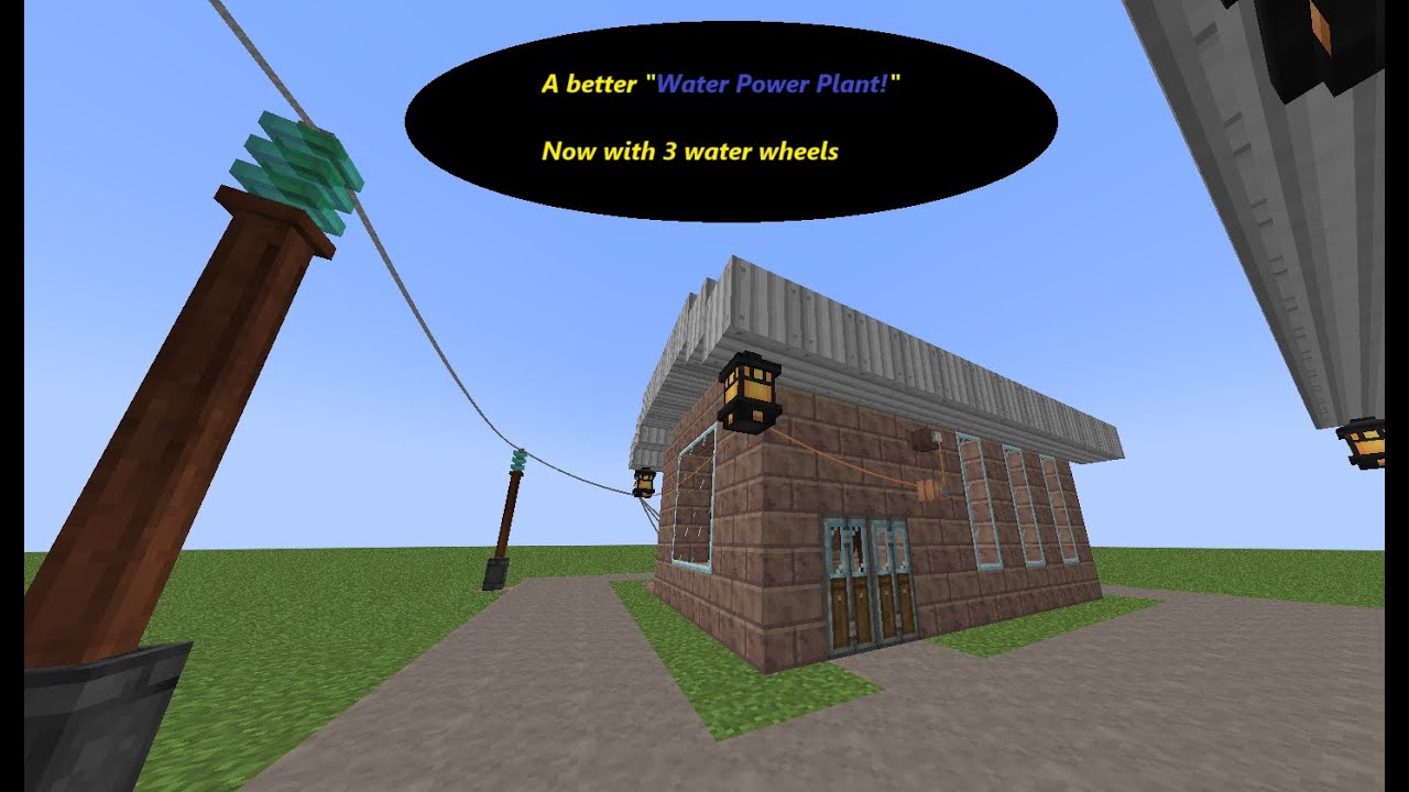 Minecraft Modded A better "Water Power Plant" - YouTube