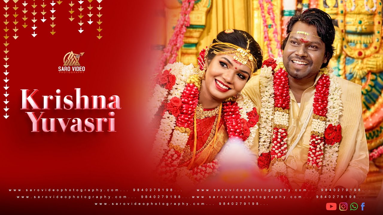 A Wedding Story | KRISHNA 💞 YUVASRI | Saro Video Photography - YouTube
