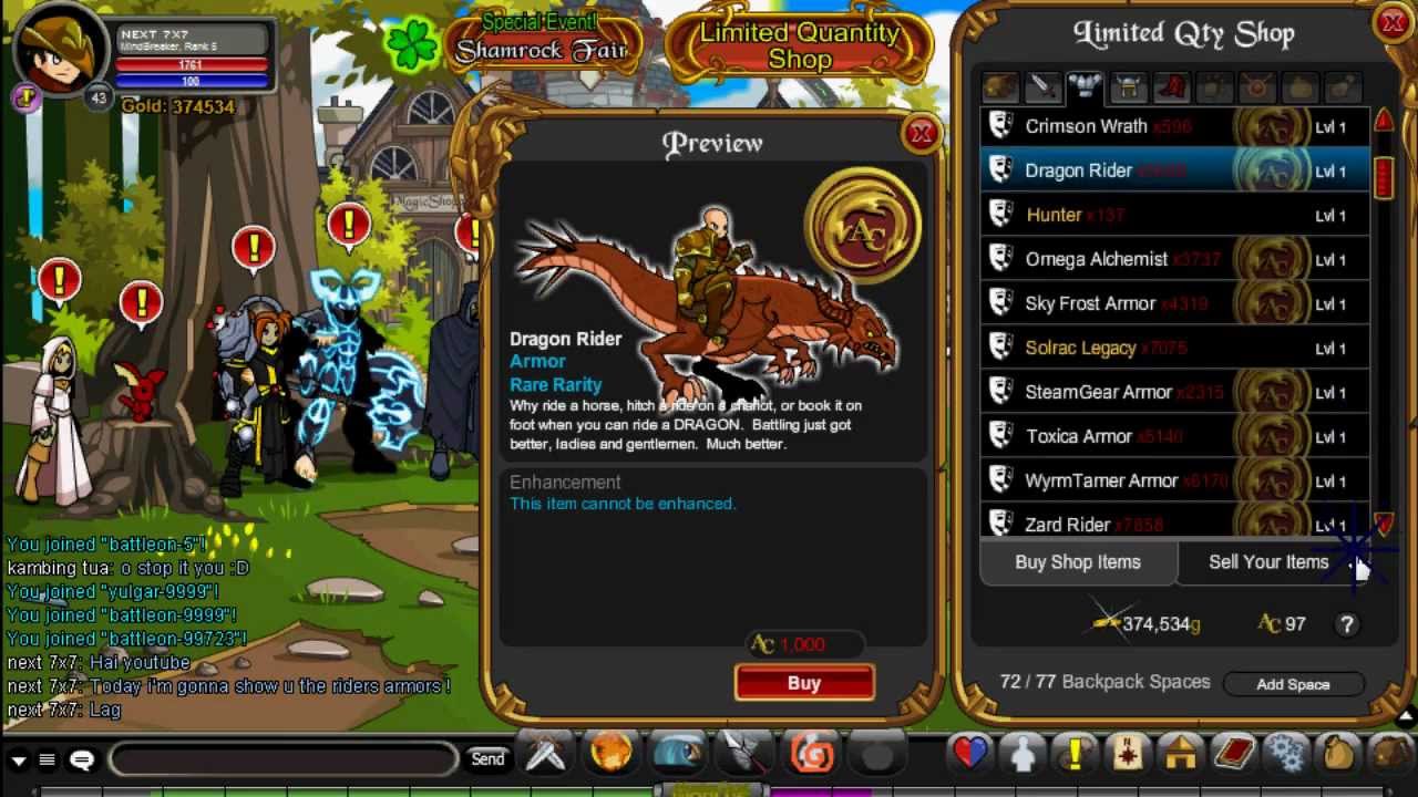 Aqw - Rider Armors - YouTube