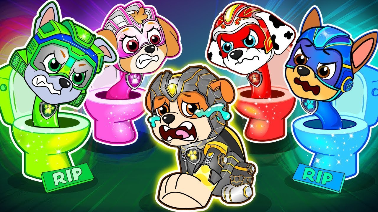 Paw Patrol The Mighty Movie - CHASE STOLEN Paw Patrol COLOUR?! Poor ...