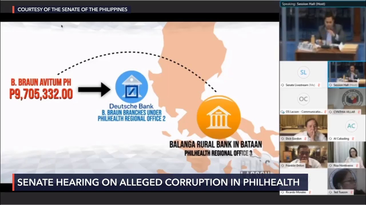 Senate hearing on alleged corruption in Philhealth - YouTube