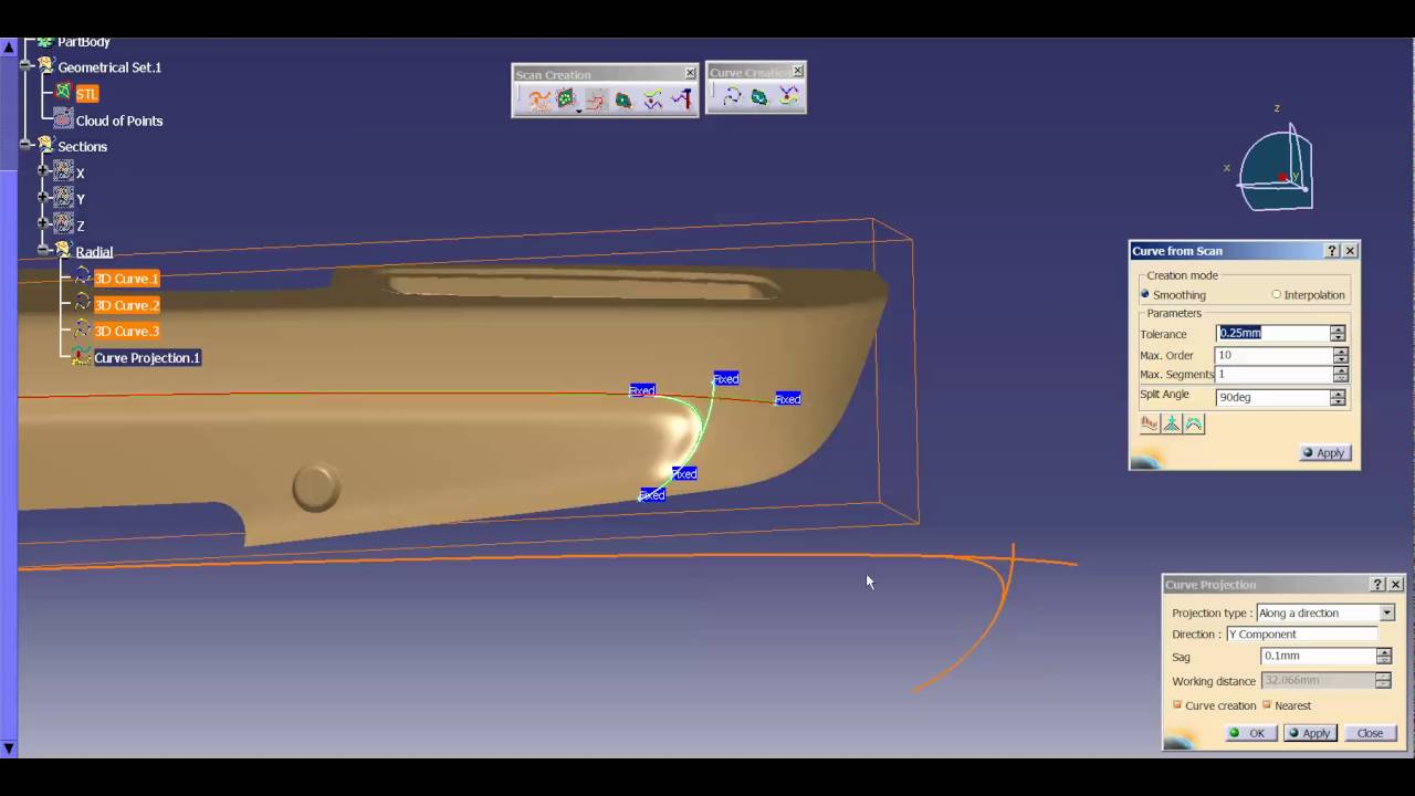 Catia V5 | Catia V6: Digitized Shape Editor (DSE) - Radial Sections to ...