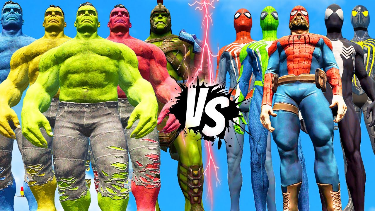 HULK COLOR ARMY VS SPIDEY ARMY - REMAKE BATTLE - YouTube