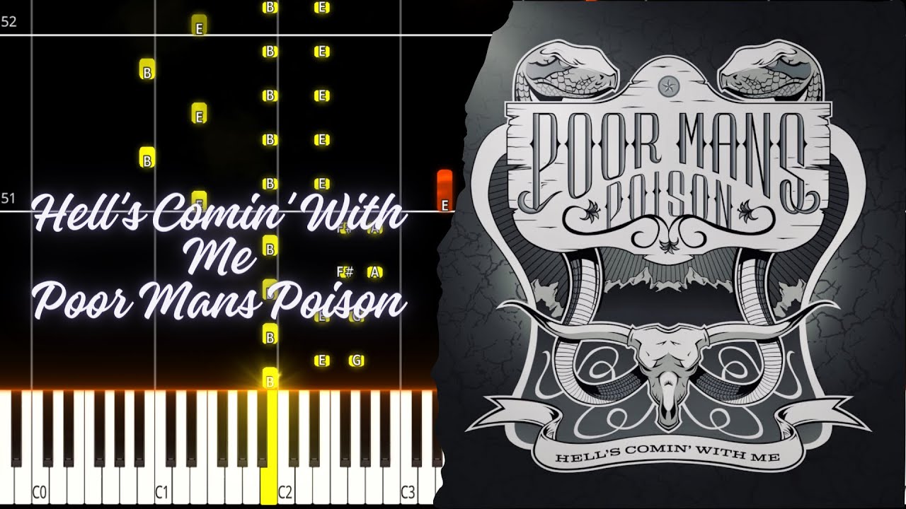 Hell's Comin' With Me | Poor Mans Poison PIANO TUTORIAL SHEET + MIDI ...