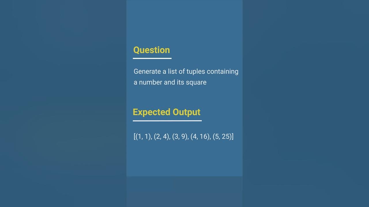 Python Interview Questions List Comprehension Video 5 #tjpython #python #tutorjoes - YouTube