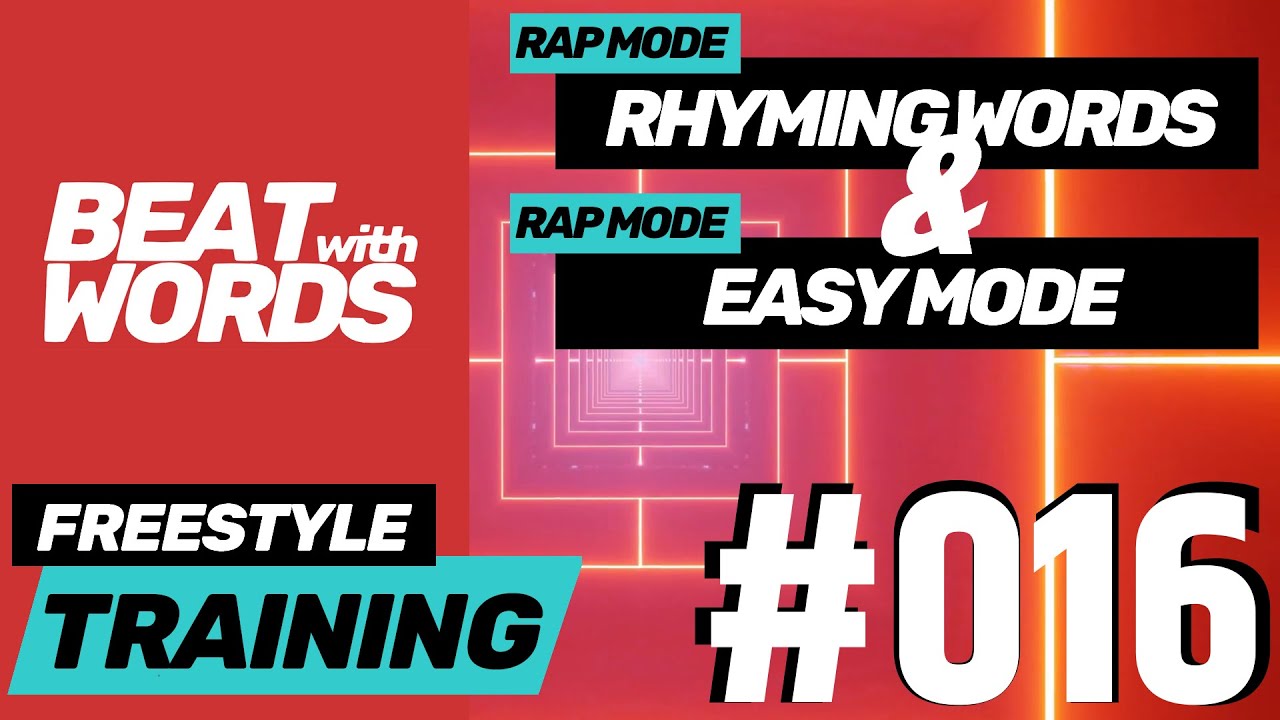 Beat with words & Easy Mode Freestyle rap training 016 - YouTube