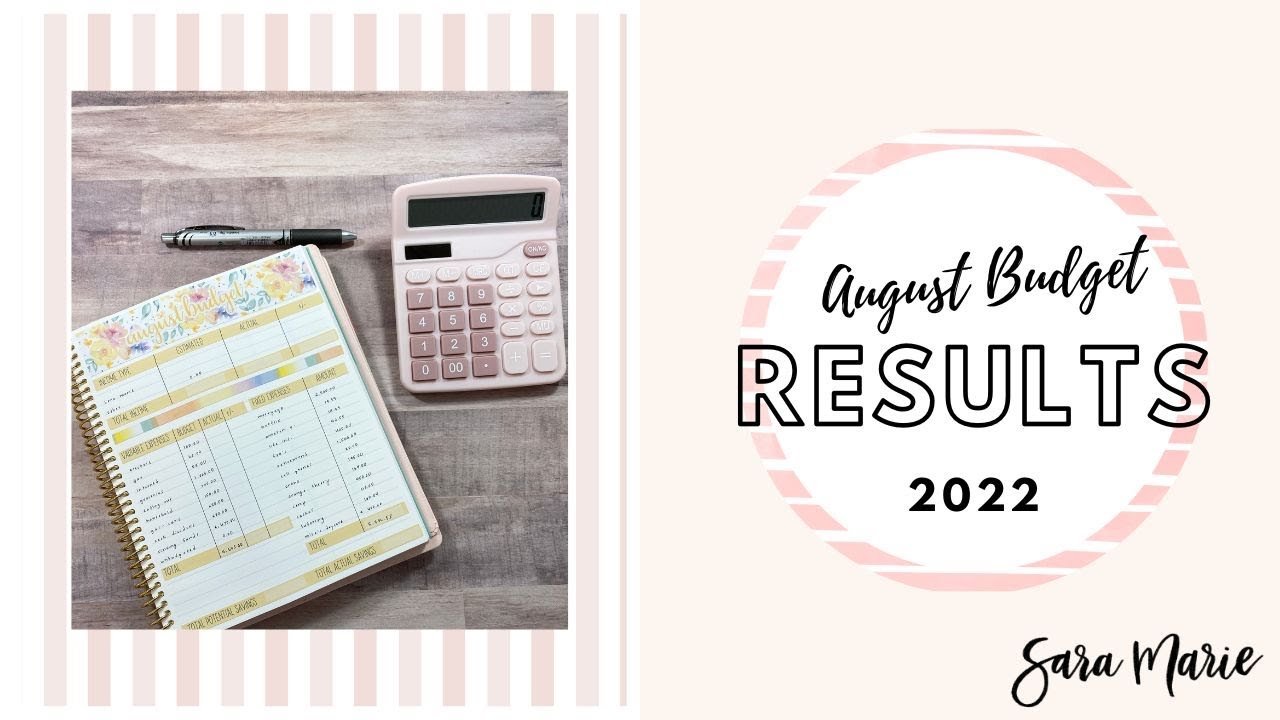 August Budget Results | August 2022 Budget | Sara Marie Stickers | EC ...