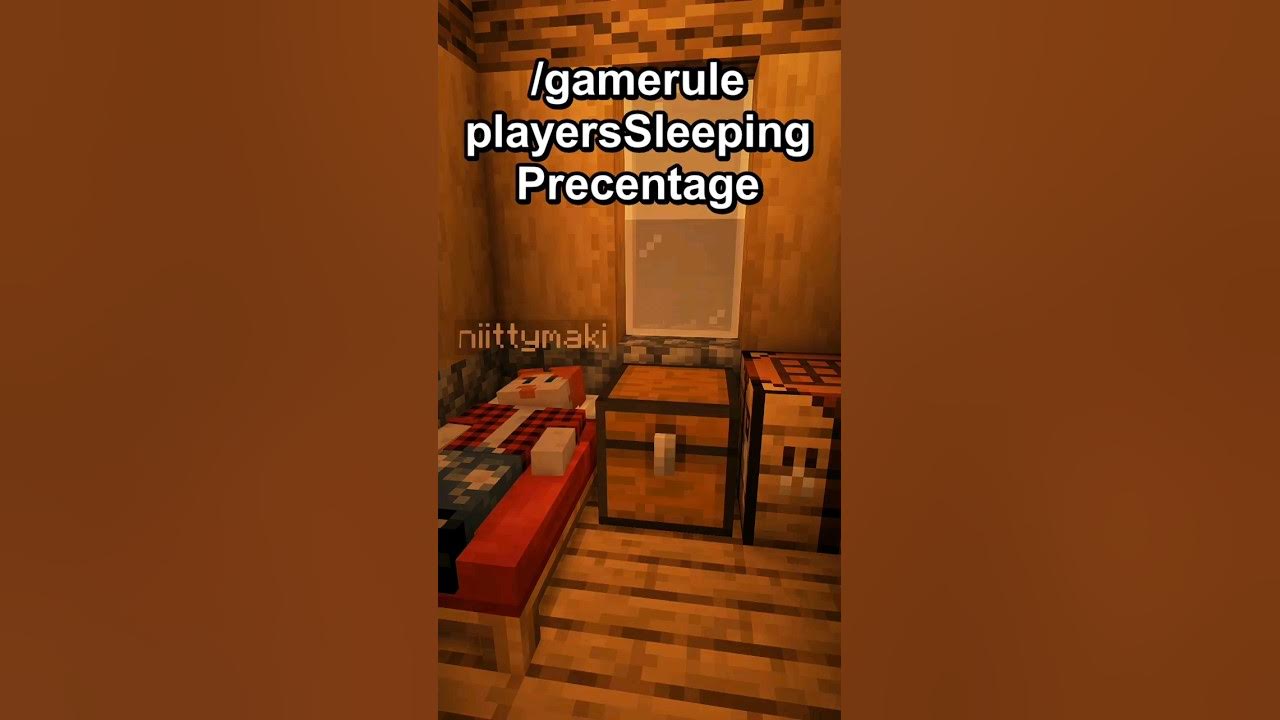How to change how many players need to sleep in minecraft #minecraft # ...