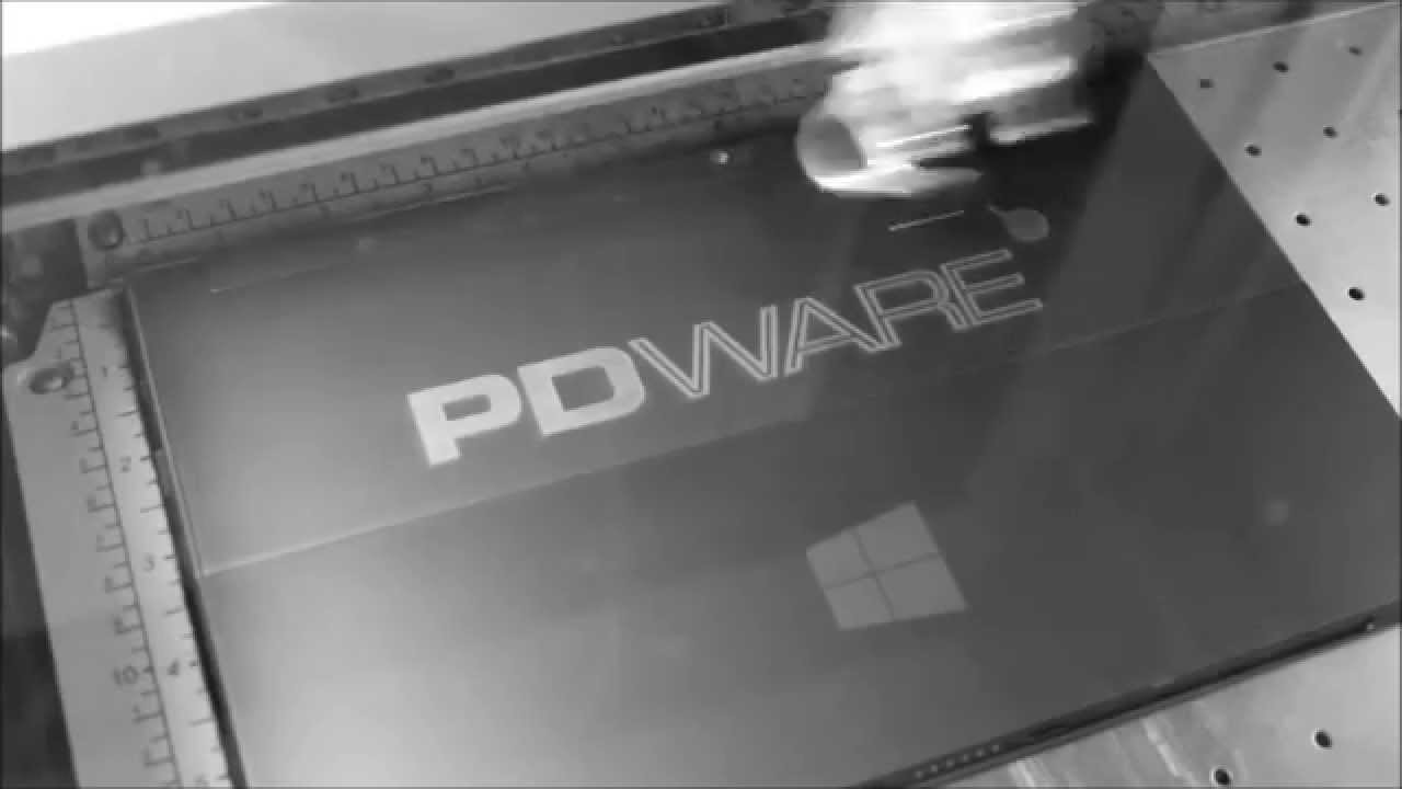 Laser Engraved Microsoft Surface 2 - YouTube