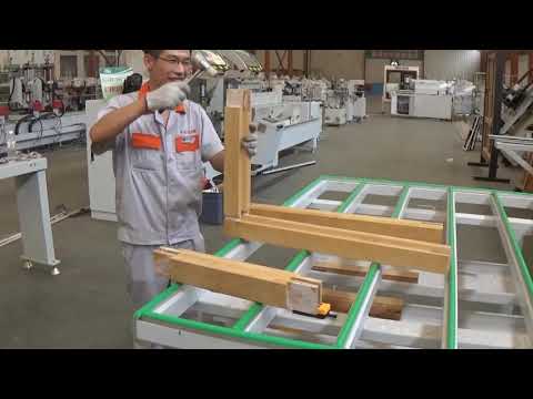 Wood window production process in China - YouTube