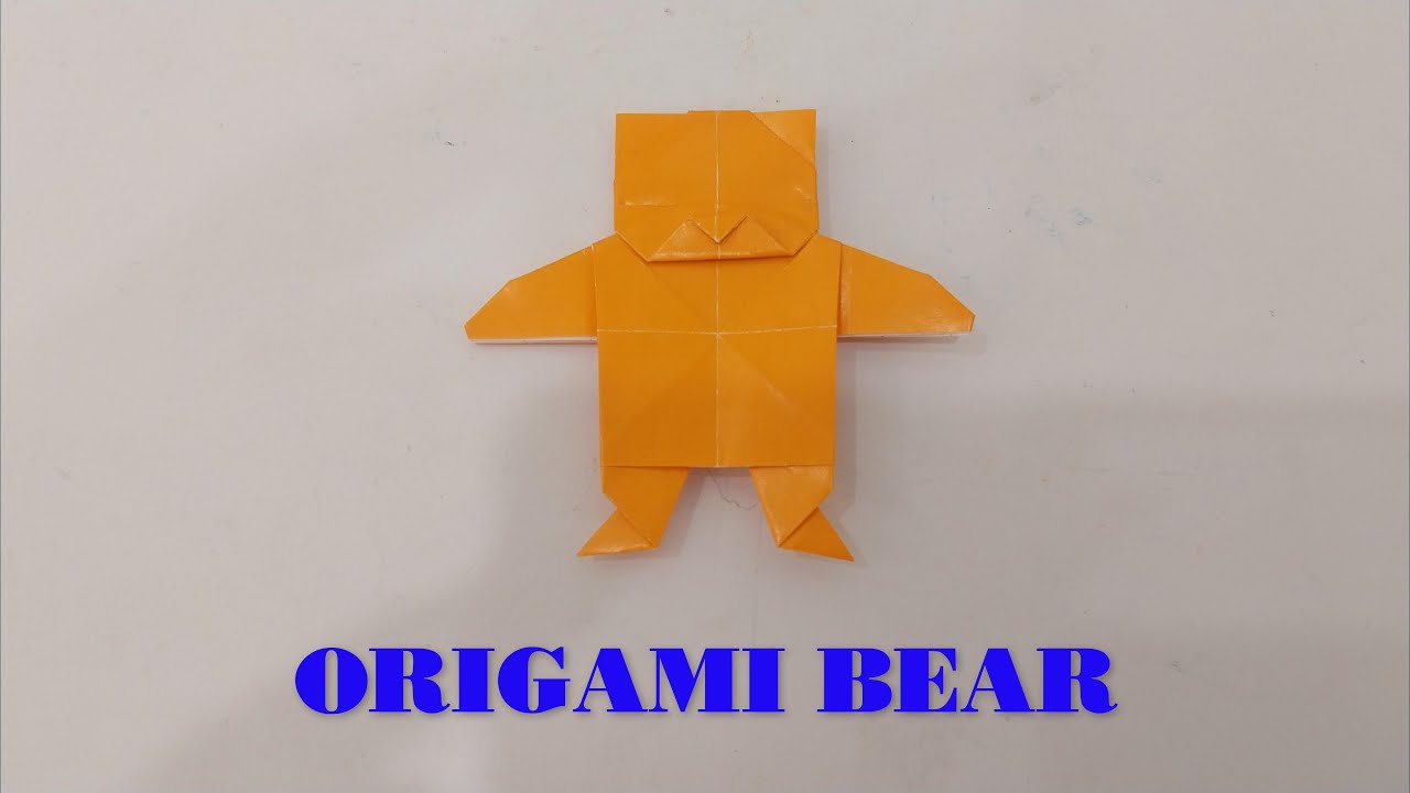 Fold a Cute Paper Bear | Paper Bear Crafting - YouTube
