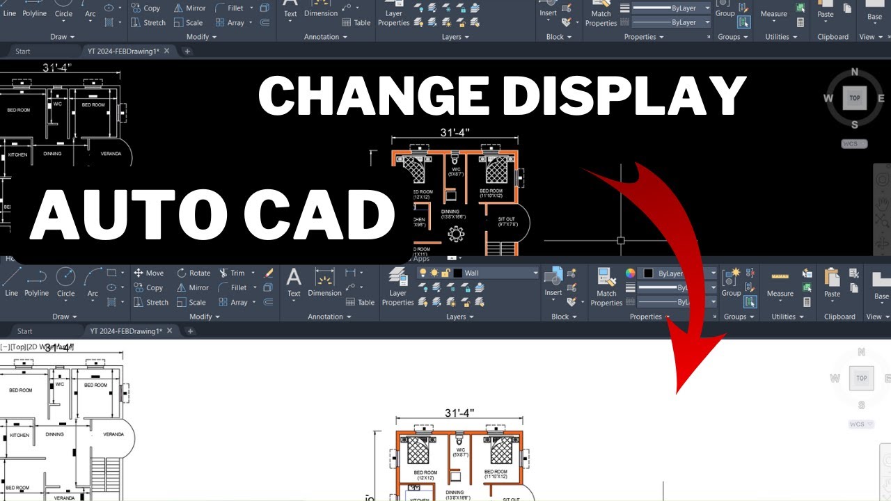 How To Change AutoCad Display Colour// Auto Cad Tutorial// Autocad ...
