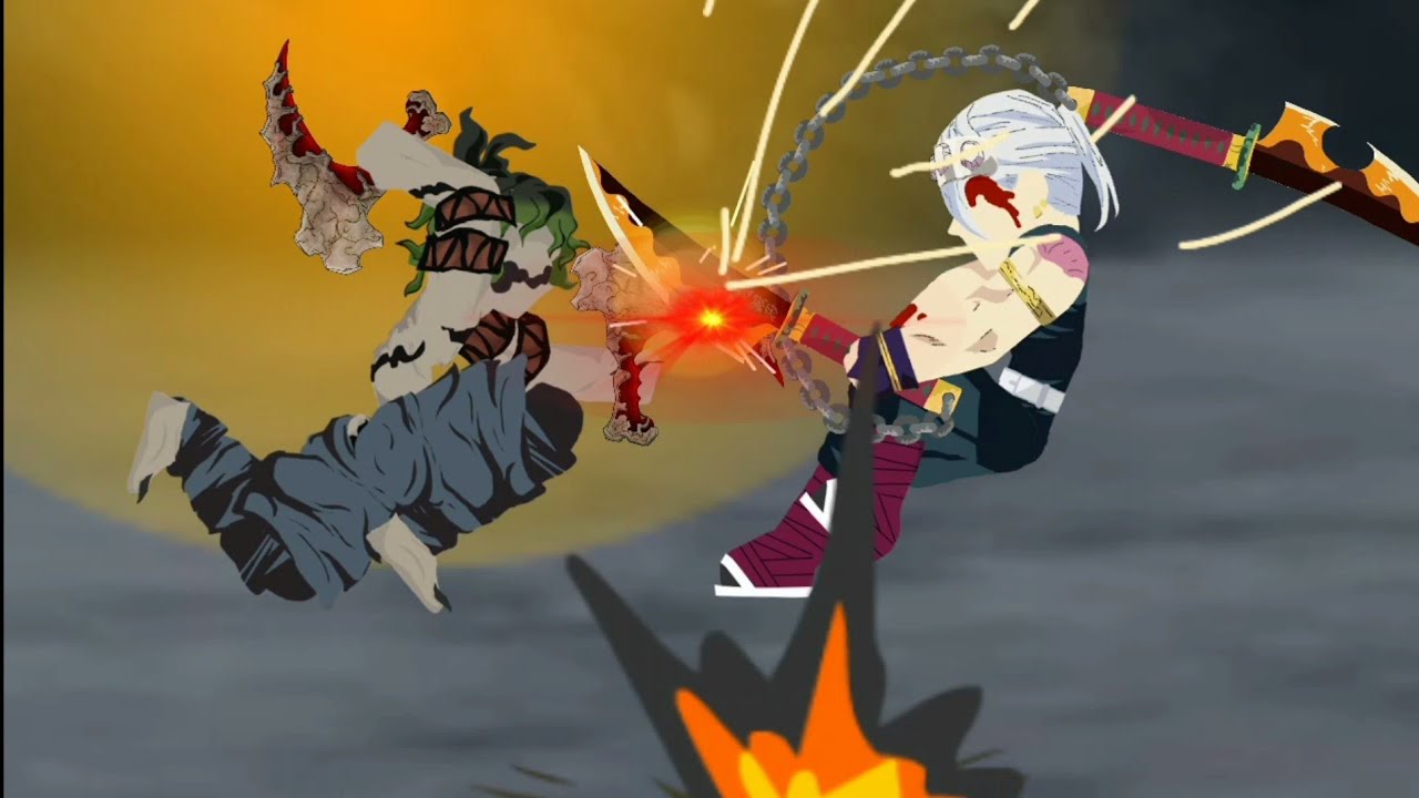 Uzui tengen vs gyotaro edit drawing cartoon 2 link demon slayer - YouTube