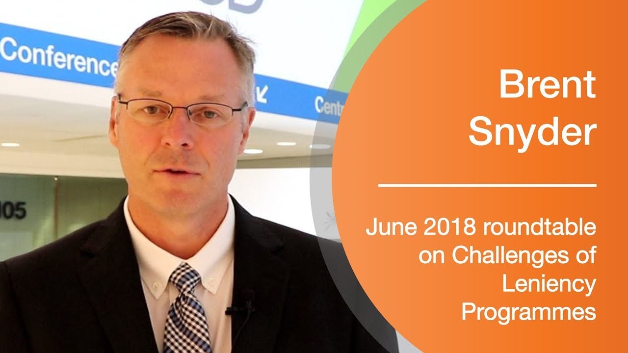 Leniency programmes: Brent Snyder shares tips on effective leniency ...