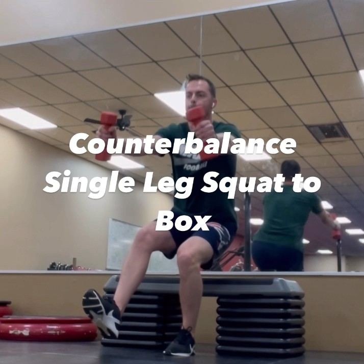 Counterbalance Single Leg Squat to Box #trainlikethepros - YouTube