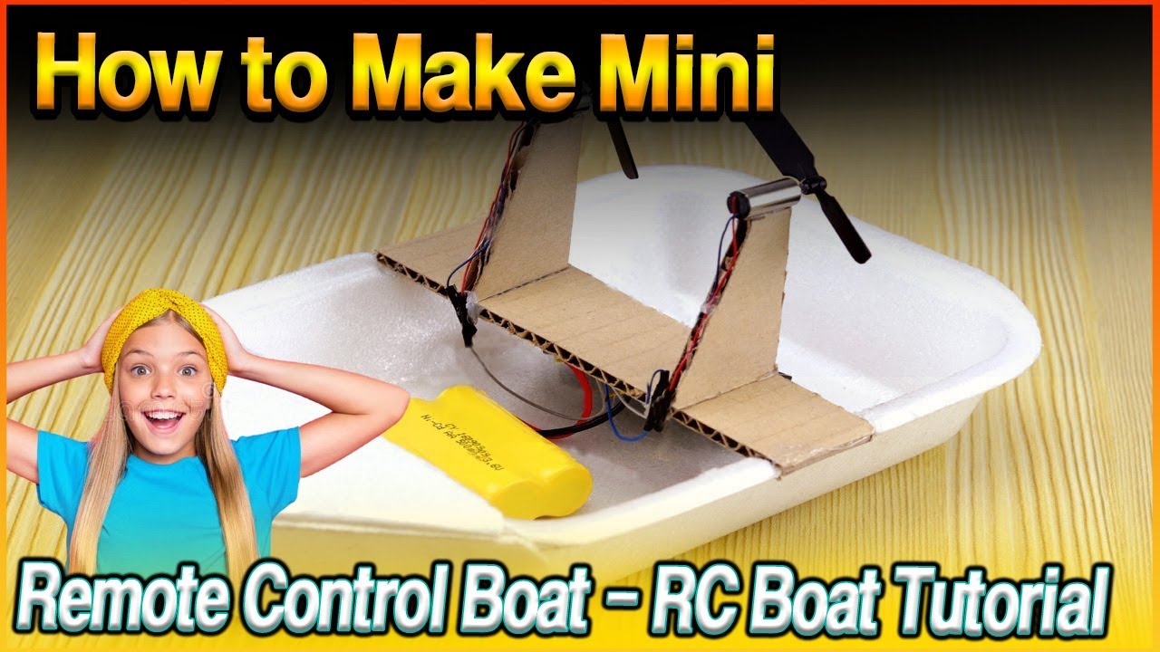 life skills - DIY easy - How to Make Mini Remote Control Boat - DIY ...