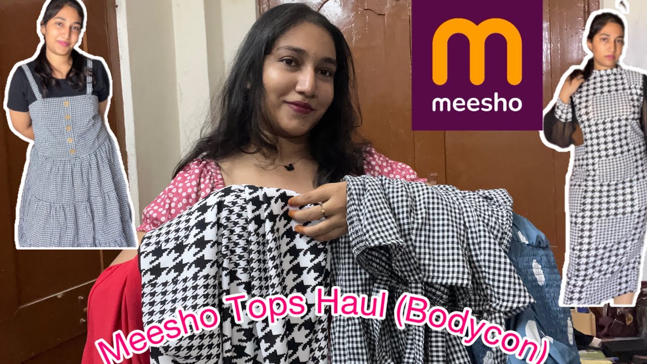 Meesho Tops Haul| Korean Style| Bodycon Dress| All under Rs - 350 ...