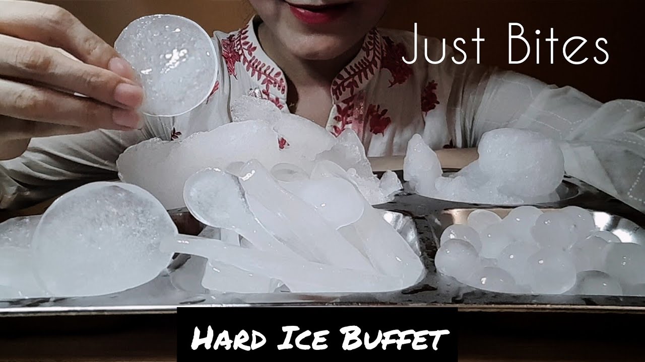 Only Bites | Hard Ice Buffet | Ice with chopsticks challenge | Ice ...