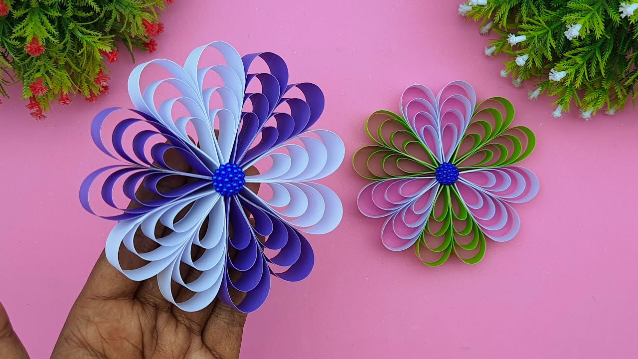DIY Decorative Flower Making Tutorial With Paper | Room Decoration ...