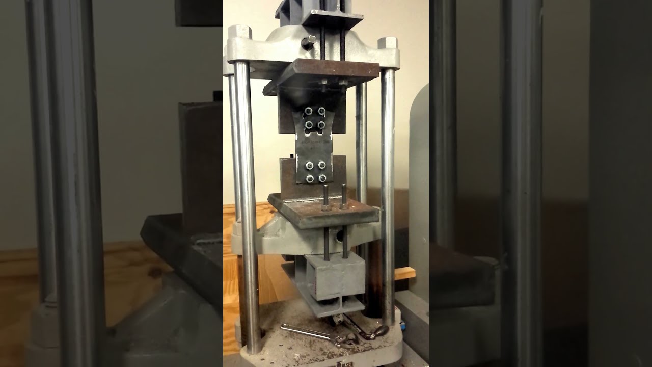 Steel Coupon Test: Block Shear Rupture Failure - YouTube