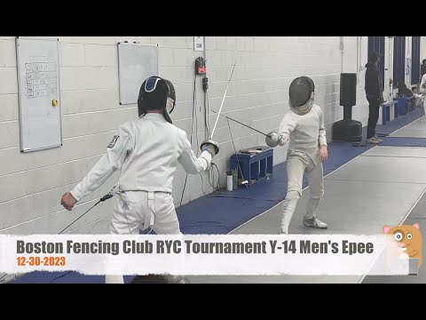 Boston Fencing Club RYC Tournament Y-14 Men's Epee - YouTube