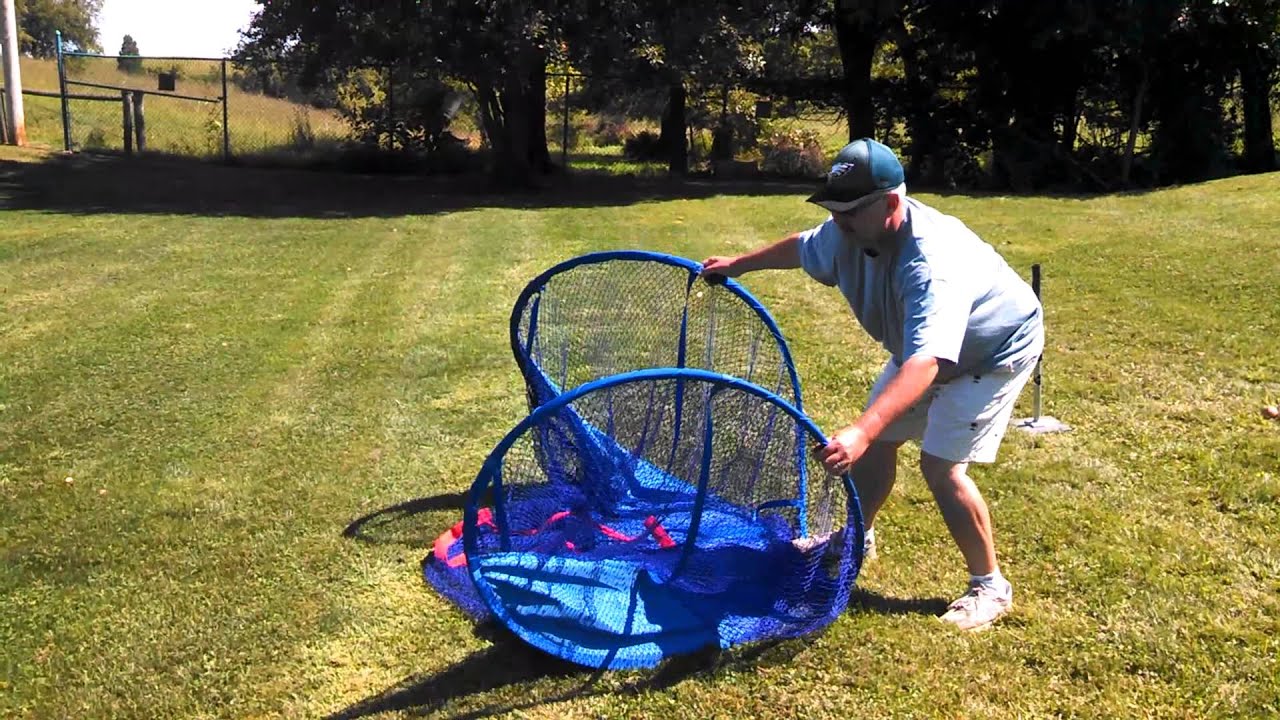 Baseball Pitching/Hitting Screen Fold Down - YouTube