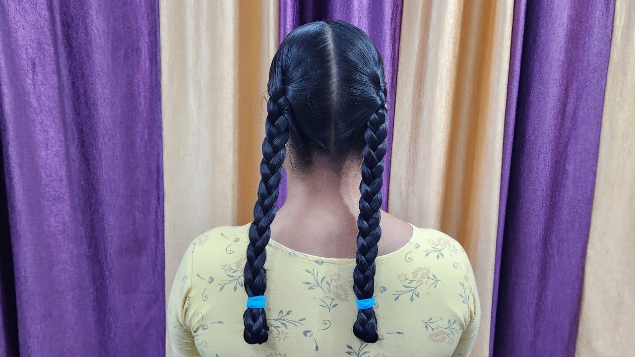 Double Folded Braid Hairstyle || Easy Hairstyle || Very Requested Video || Doorway to Beauty ...