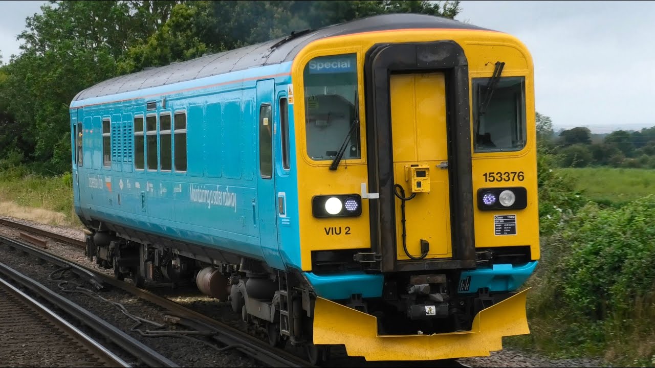 Network Rail Blue Class 153 - 153376 Passes Ford For Littlehampton ...