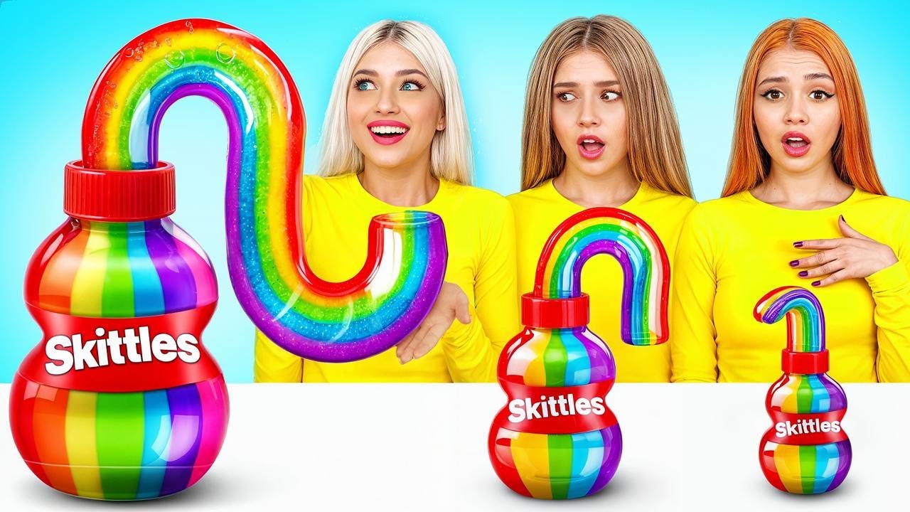 Rainbow Food Challenge | Eating Everything Only In 1 Color For 24 Hours ...