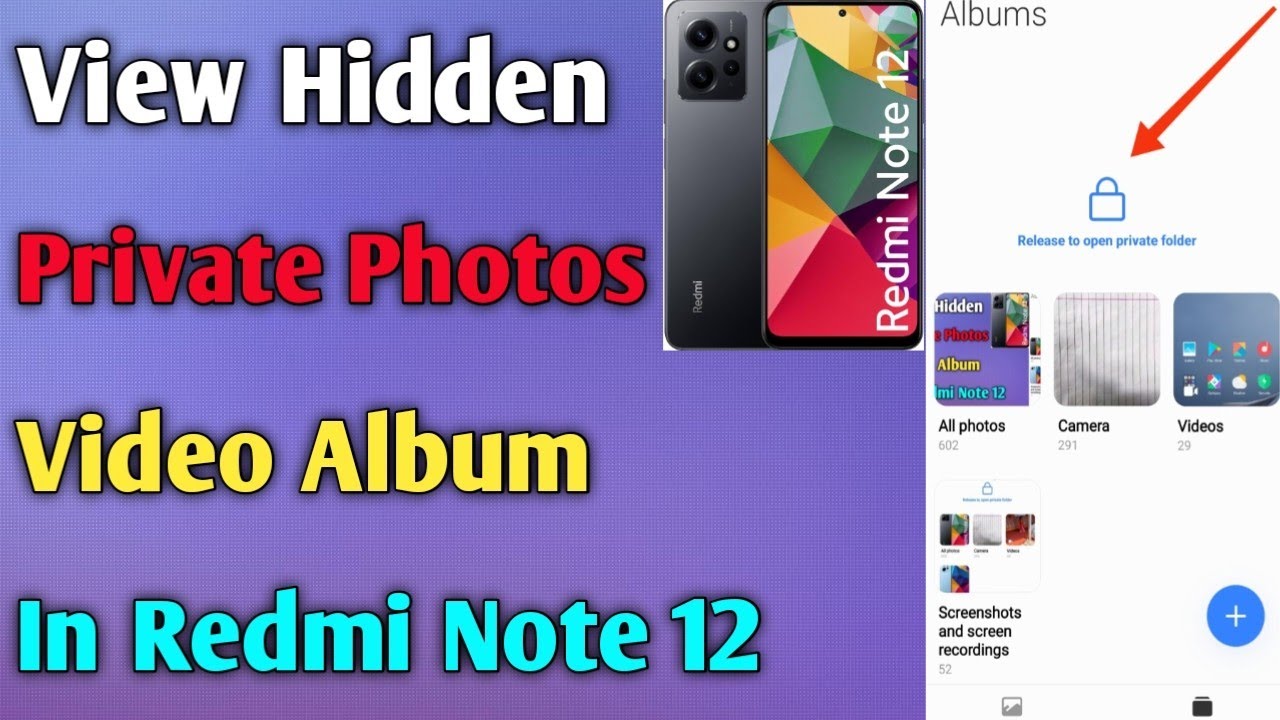 How to see private/hidden photos video album in Redmi Note 12//Private ...