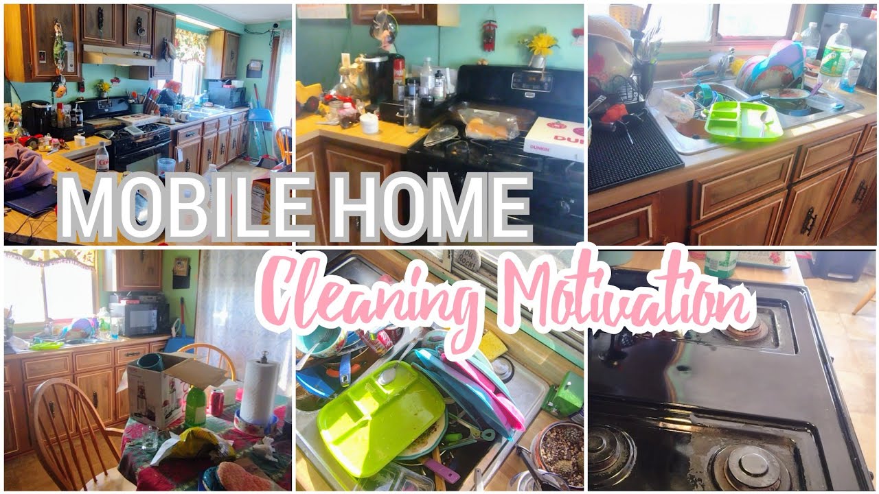 MOBILE HOME clean with me | cleaning motivation | mobile home living ...