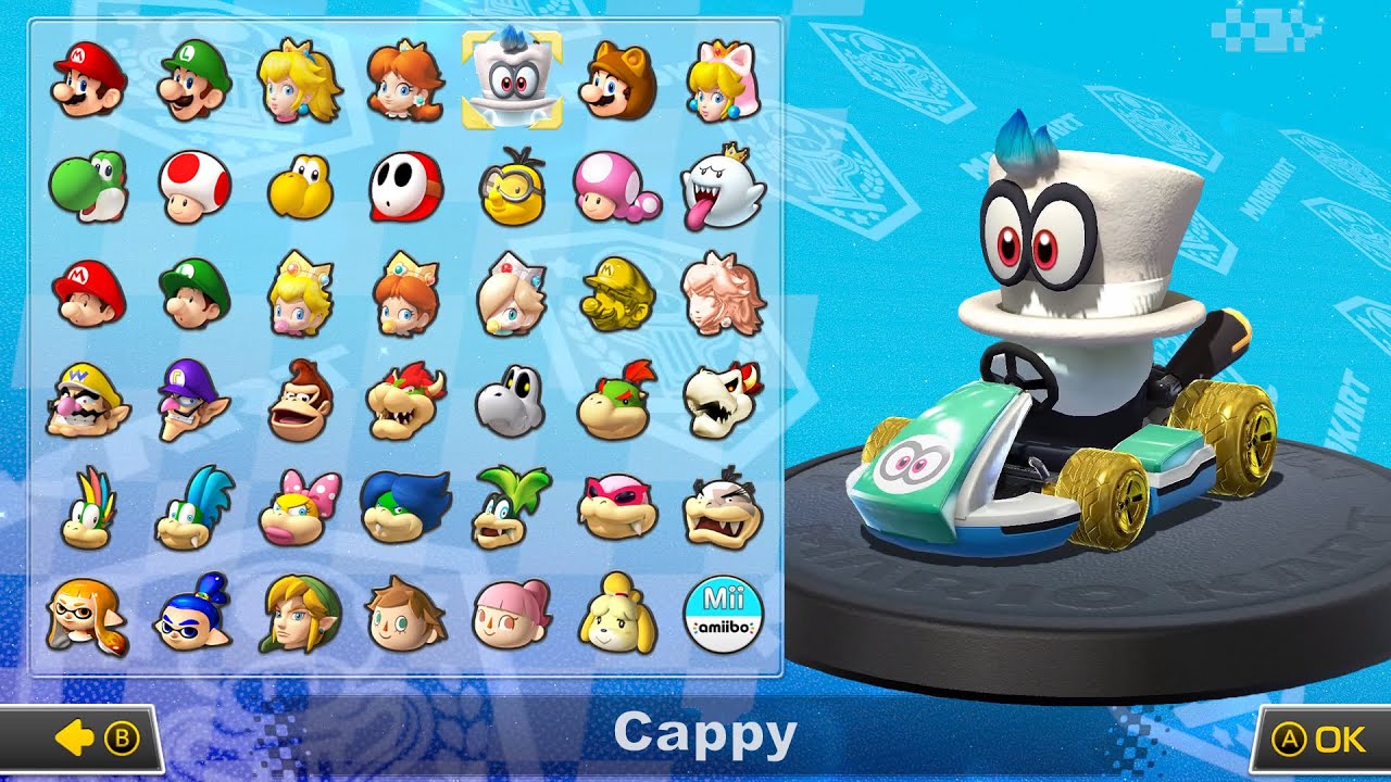 What if you play Cappy in Mario Kart 8 Deluxe (Flower Cup) (HD) - YouTube