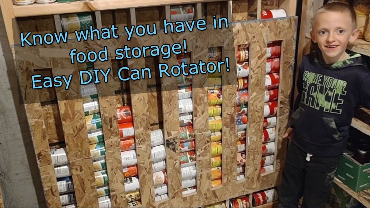 Easy DIY Can Rotator for Food Storage. Always know what you have! - YouTube
