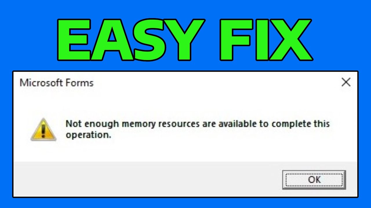How To Fix Not Enough Storage Is Available To Complete This Operation ...