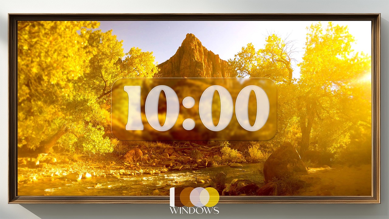 10 Minute Nature Timer – Autumn Waters of Zion | 10,000 Windows - YouTube