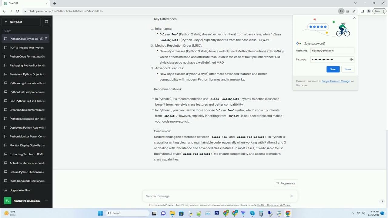 Difference between class foo and class foo object in Python - YouTube