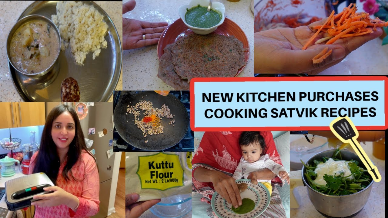 MY NEW KITCHN PURCHASES~ SATVIK VRAT RECIPES I EAT~WEEKEND VLOG~INDIAN ...