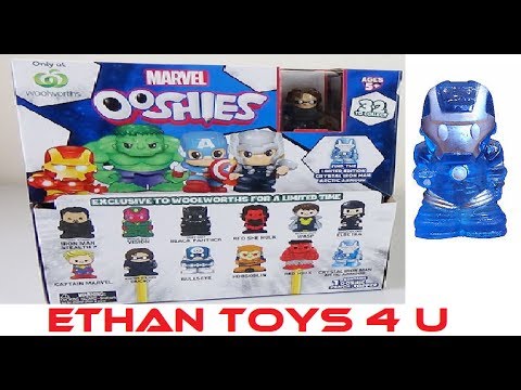 MARVEL OOSHIES WOOLWORTH EXCLUSIVE WHOLE BOX IN PLASTIC WITH CRYSTAL ...