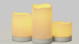 Large Outdoor Solar Powered Candles Review, beautiful at night